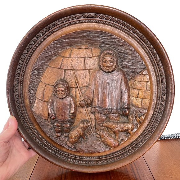 Art | K Rothammer Inuit Father Son W Sleigh Dogs Igloo 3d Art Wall ...